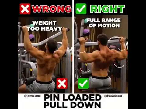 Correct Make a Back Exercises | PIN LOADED PULL DOWN