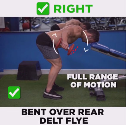 How to Do Bent Over Rear Delt Flye Wrong vs. Right