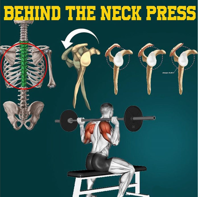 Behind the neck press