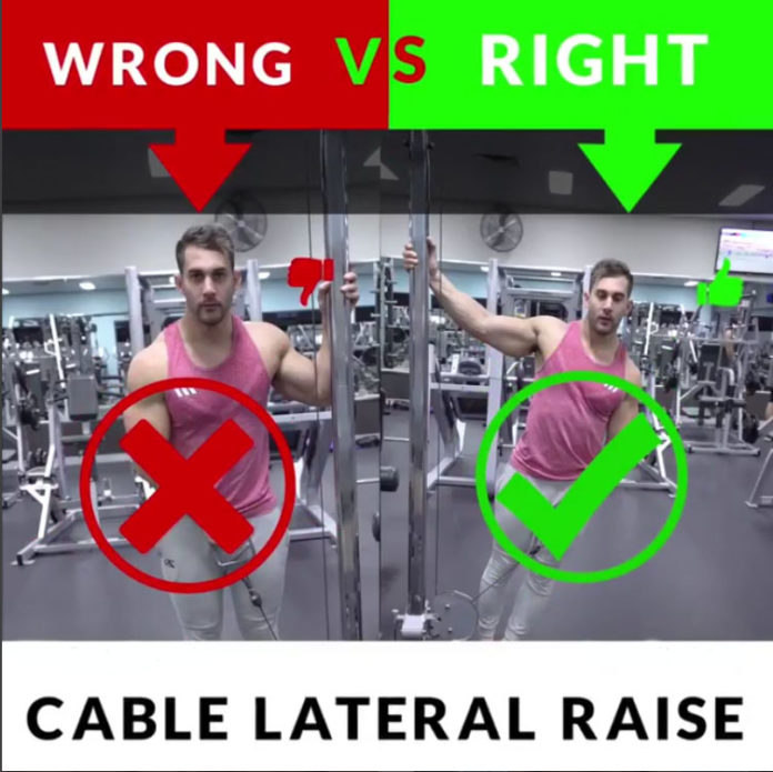 CABLE LATERAL RAISE WRONG RIGHT | Video&Guide