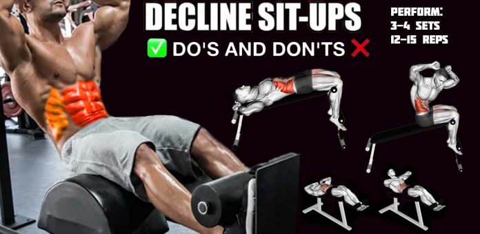 Decline Sit-ups Proper Form, How to Do Guide, Benefits, Tips