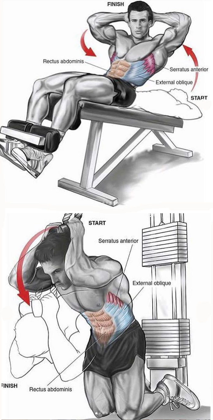 6 Pack Abdominal Exercises | Picture & Guide